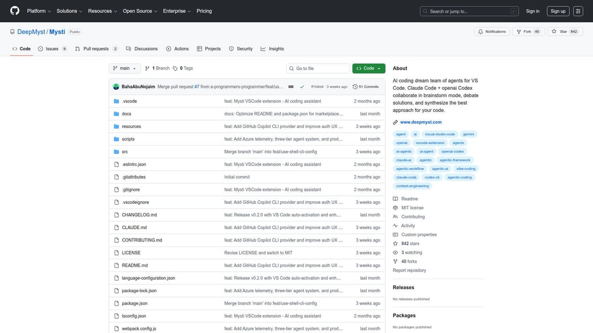 codesnippets vs Mysti -Your AI Coding Team (Claude, Codex, Gemini ...